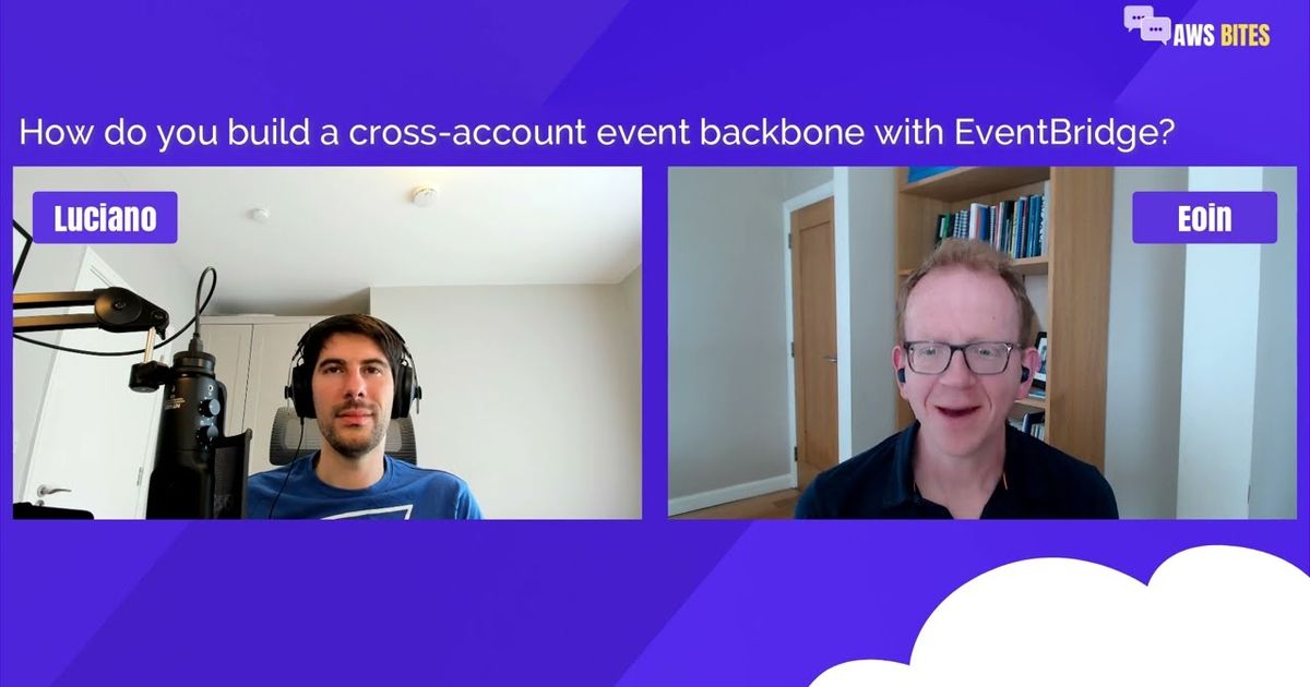 How do you build a cross-account event backbone with EventBridge?